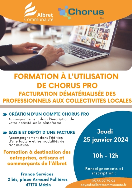 Formation à l'utilisation de Chorus Pro